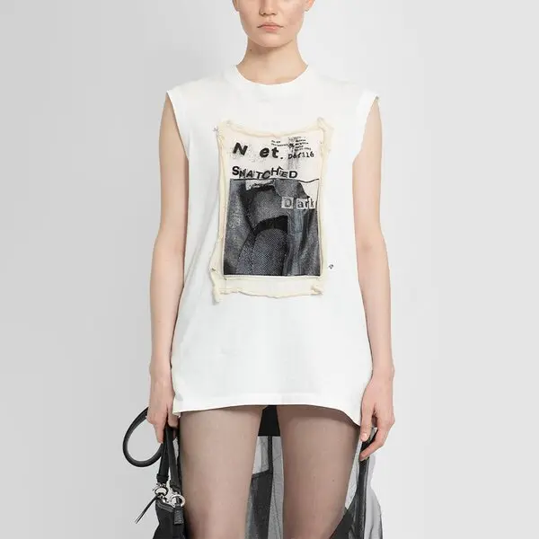 MAISON MARGIELA Graphic Printed Sleeveless T-shirt