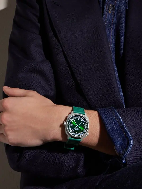 BAMFORD LONDON Gmt Automatic 40mm Titanium And Rubber Watch