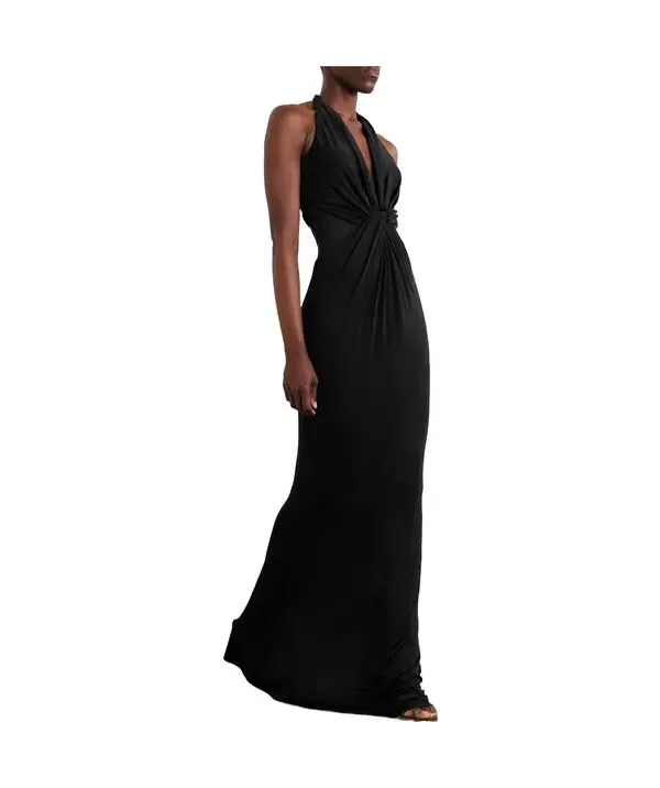 TOM FORD Knitted Stretch Jersey Criss-cross Evening Gown