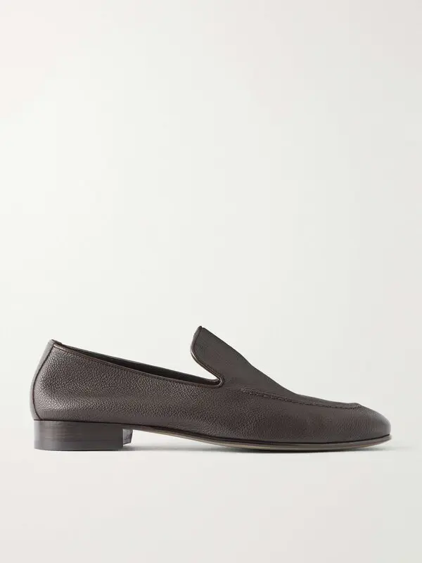 Manolo Blahnik Truro Full-grain Leather Loafers