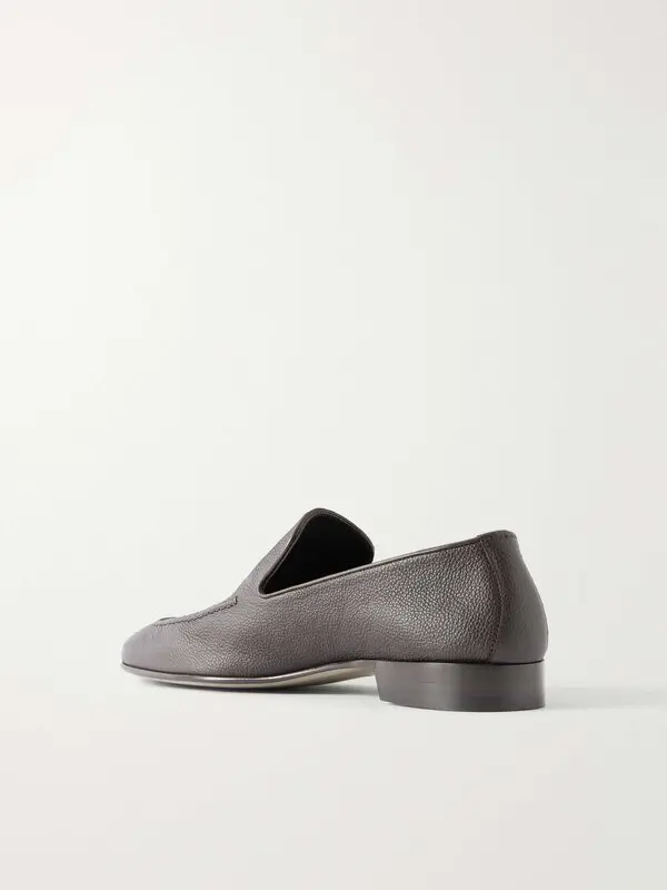 Manolo Blahnik Truro Full-grain Leather Loafers