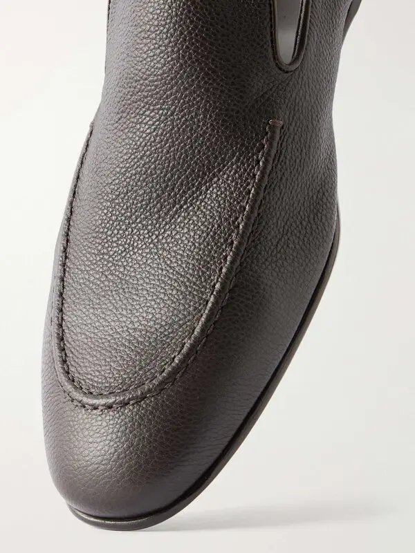 Manolo Blahnik Truro Full-grain Leather Loafers