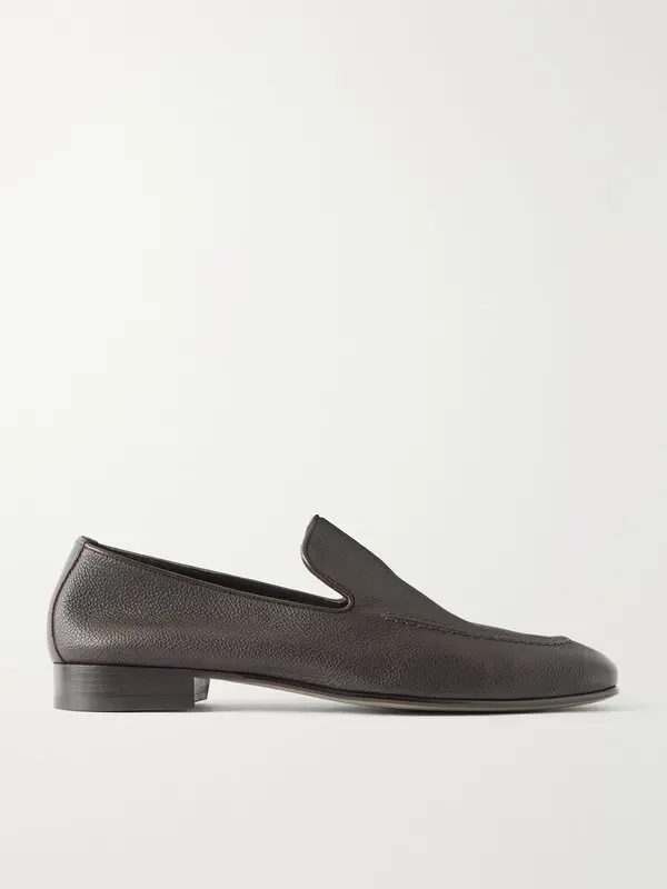 Manolo Blahnik Truro Full-grain Leather Loafers - Brown