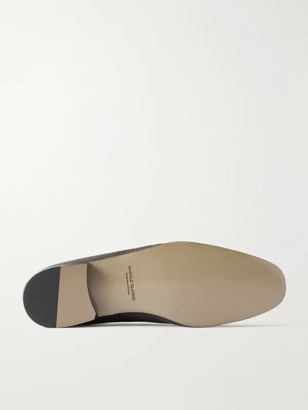 Manolo Blahnik Truro Full-grain Leather Loafers - Brown