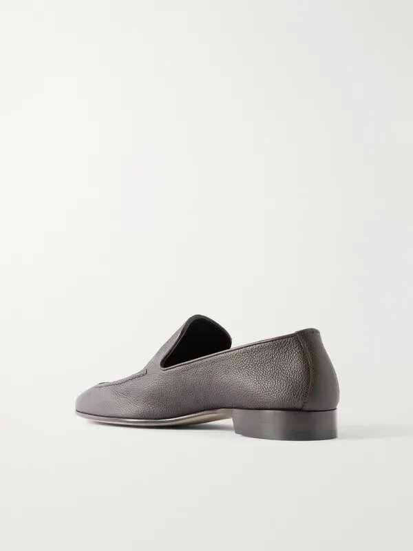 Manolo Blahnik Truro Full-grain Leather Loafers - Brown