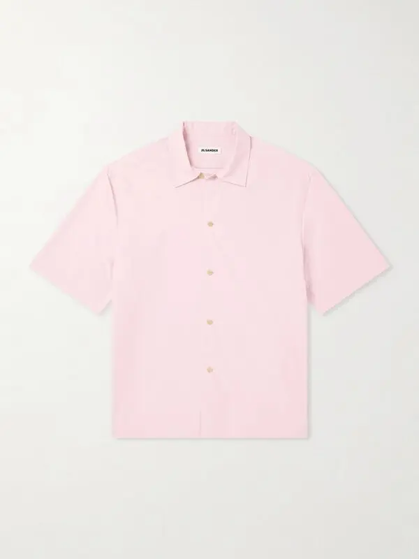JIL SANDER Spread-collar Poplin Shirt - Pink