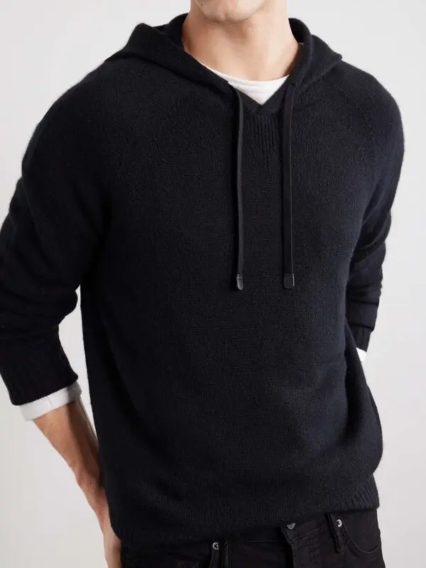 TOM FORD Logo-embroidered Cashmere Hoodie