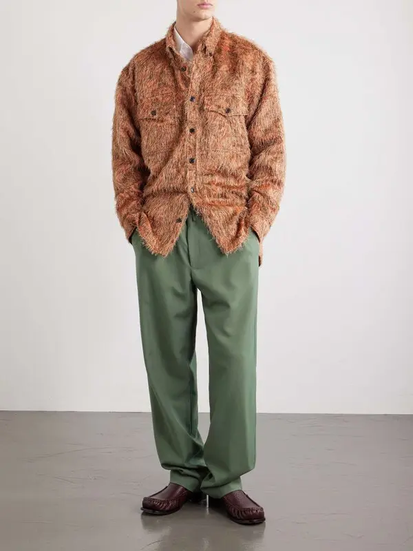 Dries Van Noten Cromo Fil Coupé Jacquard Overshirt