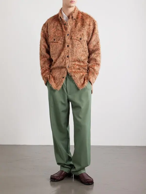 Dries Van Noten Cromo Fil Coupé Jacquard Overshirt