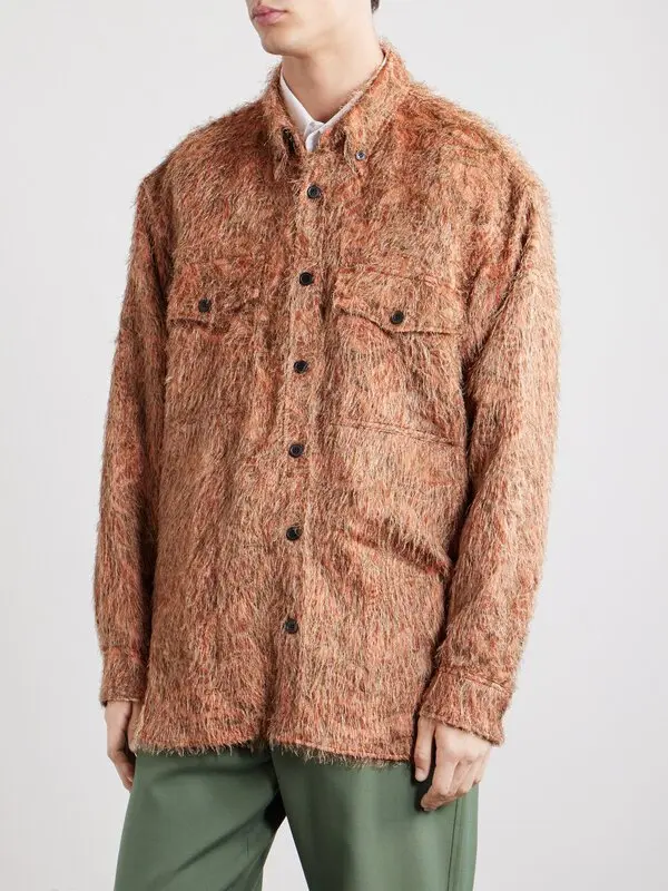 Dries Van Noten Cromo Fil Coupé Jacquard Overshirt