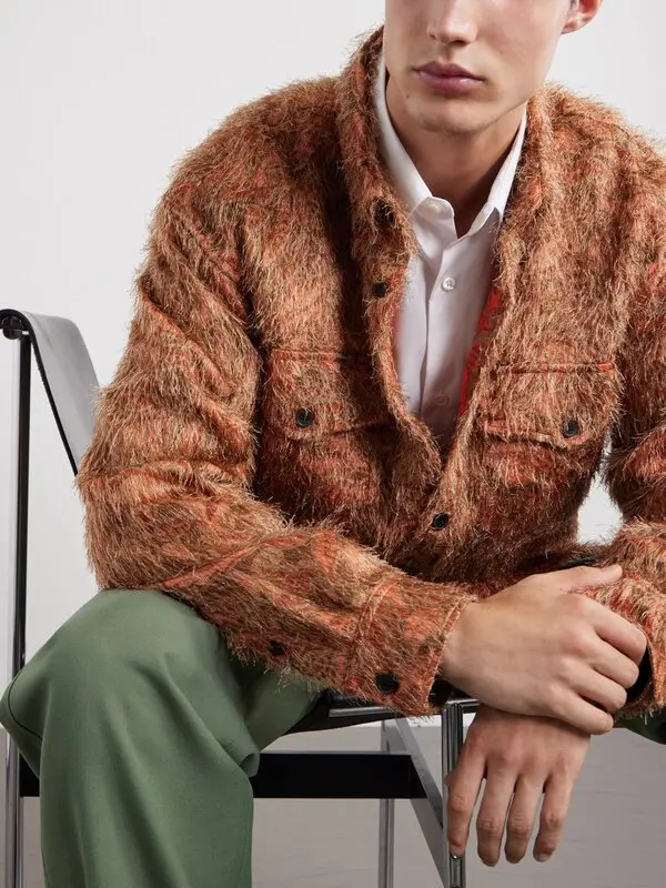 Dries Van Noten Cromo Fil Coupé Jacquard Overshirt