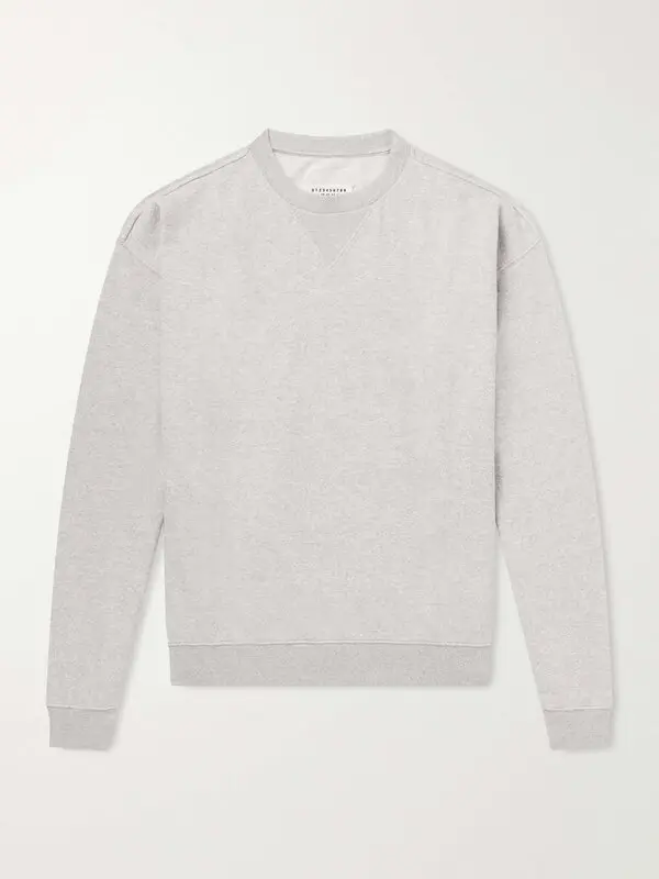 MAISON MARGIELA Double Layered Cotton-fleece Sweatshirt - Gray