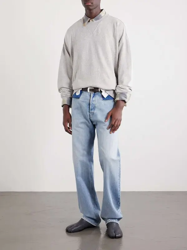 MAISON MARGIELA Double Layered Cotton-fleece Sweatshirt