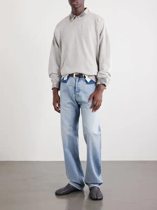 MAISON MARGIELA Double Layered Cotton-fleece Sweatshirt