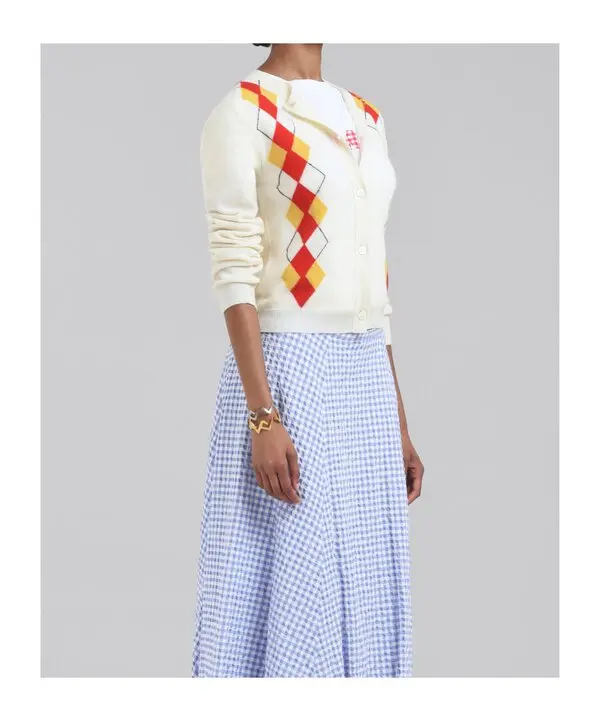 Marni Wool Argyle Cardigan