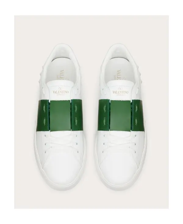 Valentino Garavani Rockstud Lace-up Sneakers - White/green