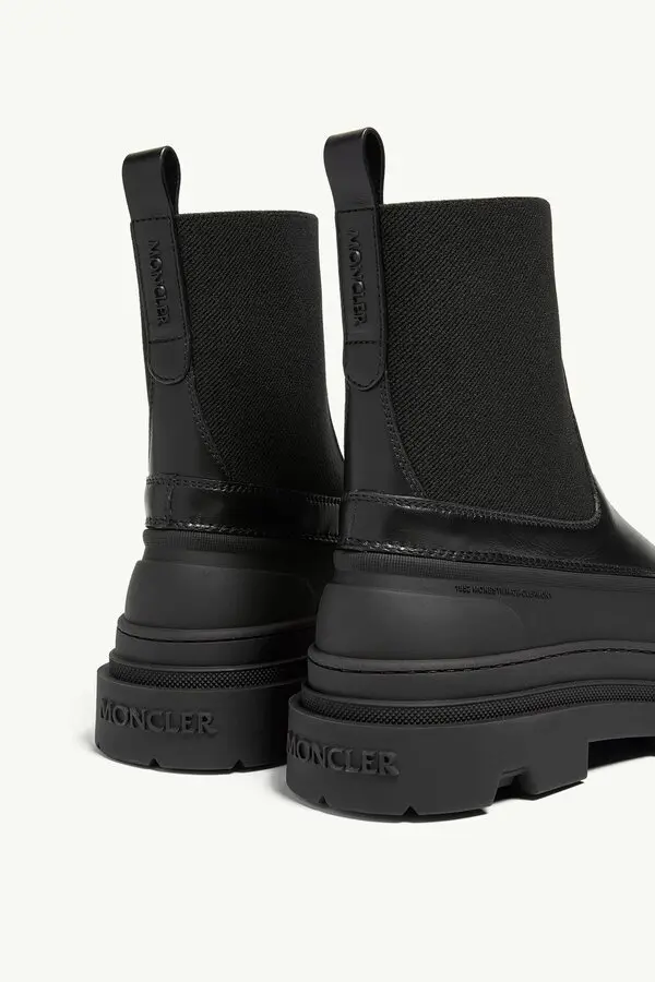 Moncler Vera Edge Leather Ankle Boots