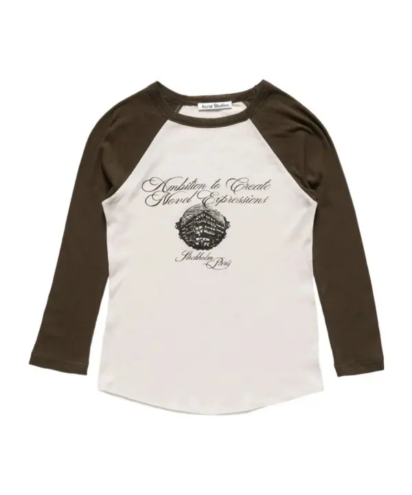 Acne Studios Long Sleeve Jersey T-shirt With Graphic Print - Pink