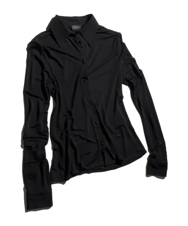 Gucci Lightweight Viscose Crêpe Jersey Shirt - Black