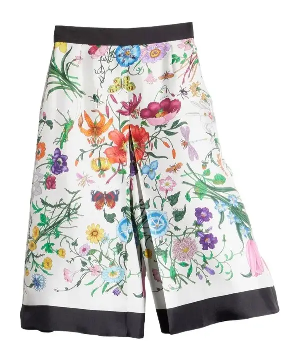 Gucci Printed Silk Pants