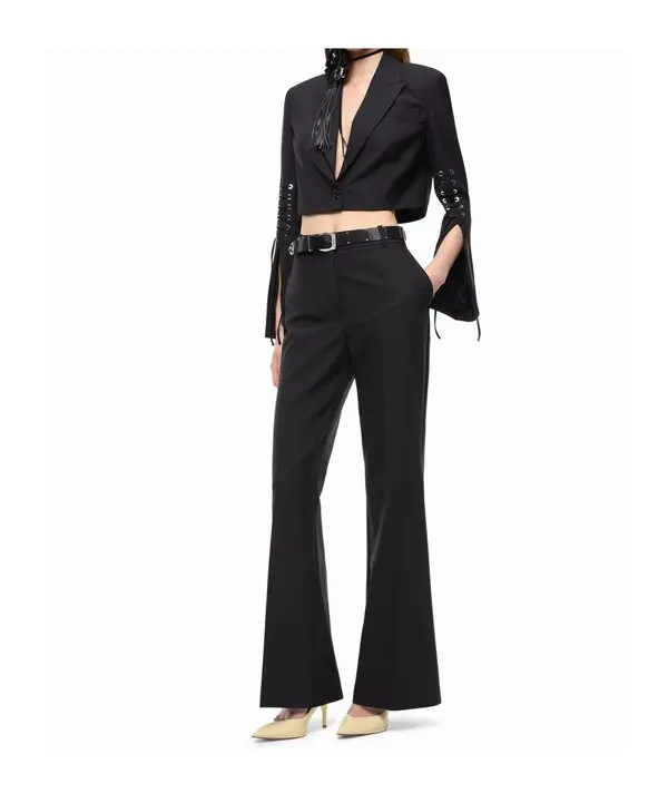 Pinko Lace-up Cropped Jacket