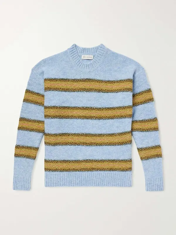 Dries Van Noten Master Striped Alpaca-blend Sweater