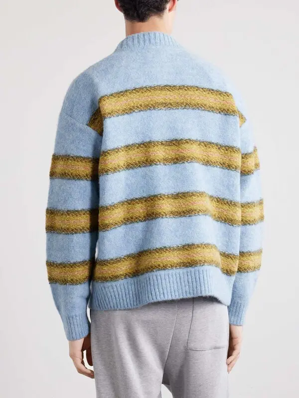 Dries Van Noten Master Striped Alpaca-blend Sweater