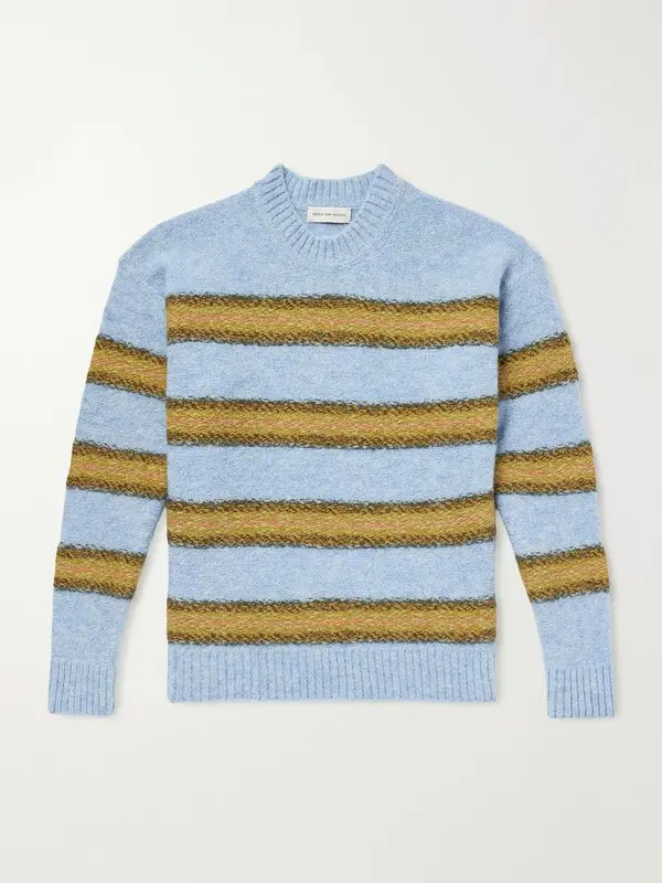 Dries Van Noten Master Striped Alpaca-blend Sweater