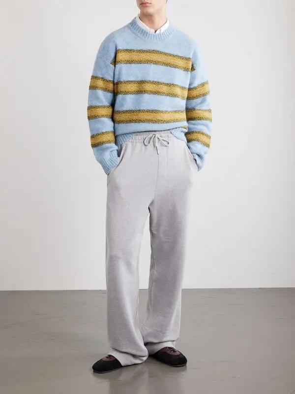 Dries Van Noten Master Striped Alpaca-blend Sweater