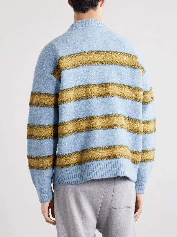 Dries Van Noten Master Striped Alpaca-blend Sweater
