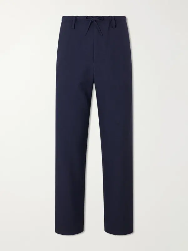 Dries Van Noten Straight-leg Wool Trousers - Blue