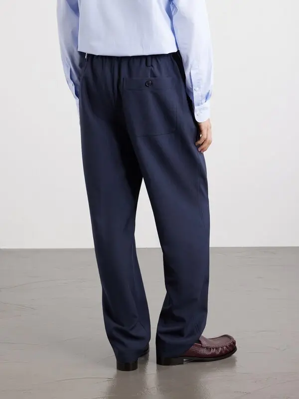 Dries Van Noten Straight-leg Wool Trousers - Blue