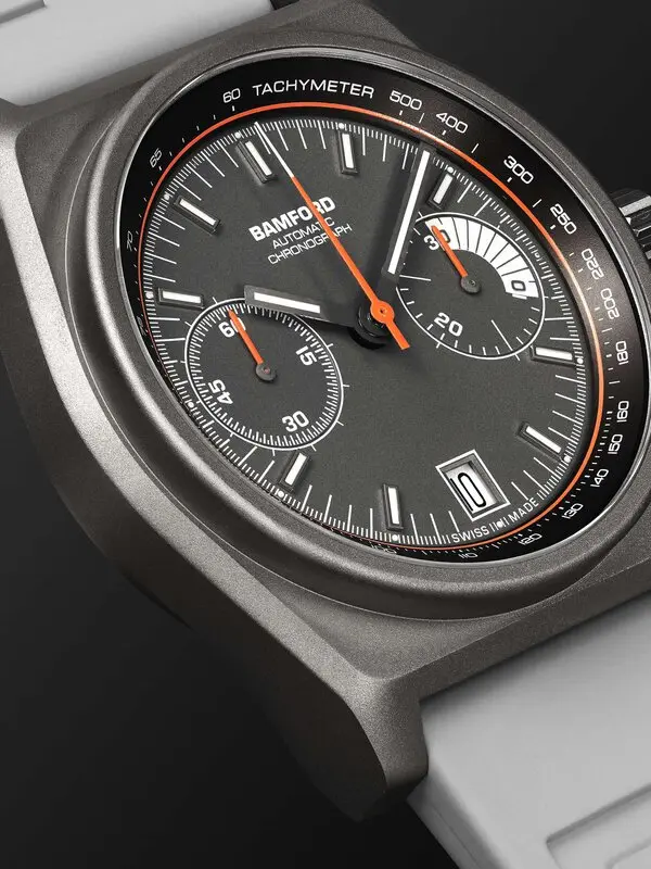BAMFORD LONDON B347 Automatic Chronograph Titanium And Rubber Watch