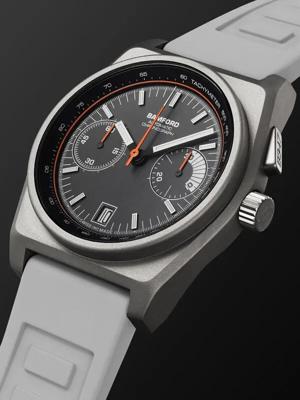 BAMFORD LONDON B347 Automatic Chronograph Titanium And Rubber Watch