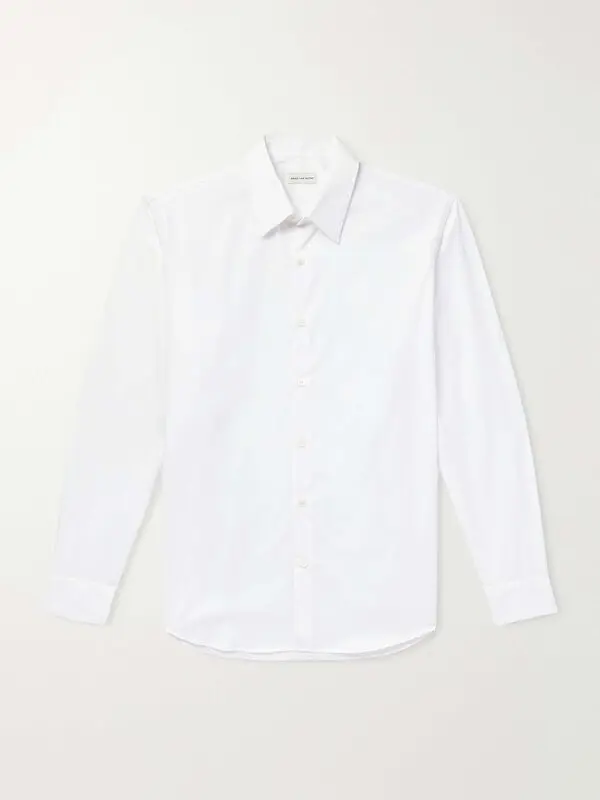 Dries Van Noten Curles Cotton-poplin Shirt - White