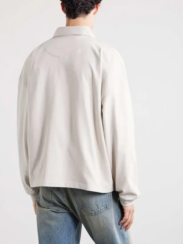 AGOLDE Darius Cotton-jersey Polo Shirt