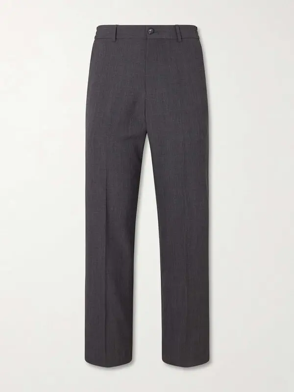 A.p.c. Dylan Straight-leg Wool-blend Grain De Poudre Trousers