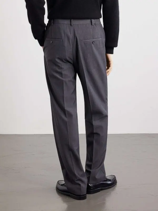 A.p.c. Dylan Straight-leg Wool-blend Grain De Poudre Trousers