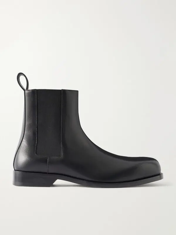 Loewe Bobine Leather Chelsea Boots - Black