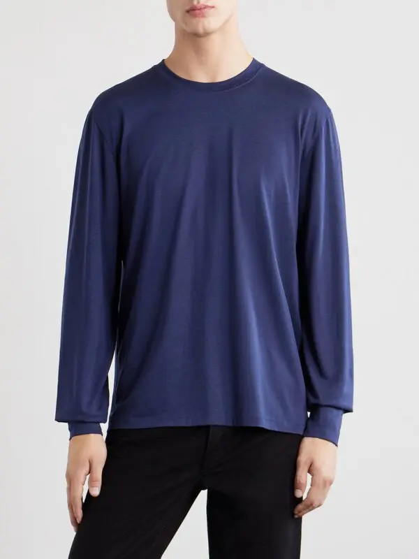 TOM FORD Lyocell And Cotton-blend Jersey T-shirt