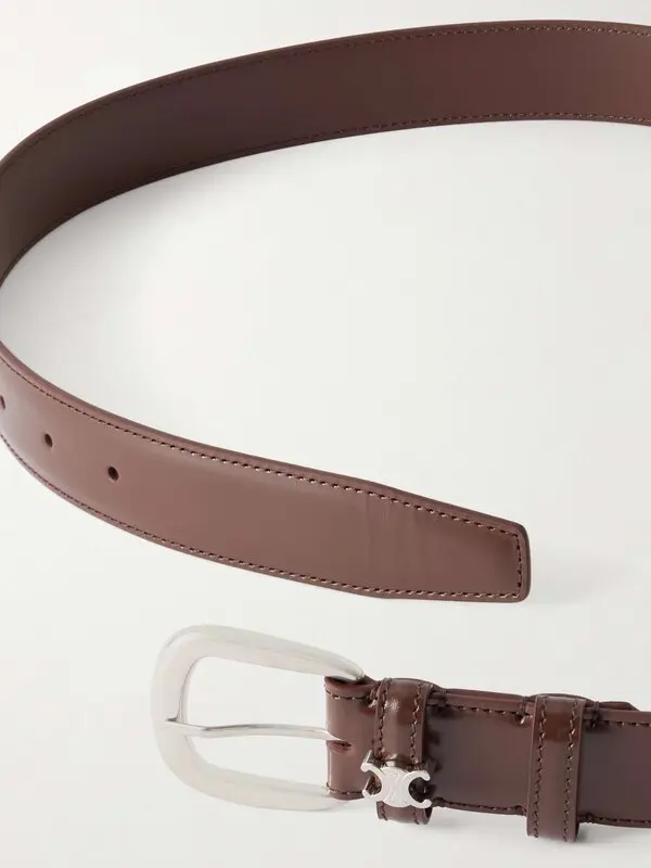 Celine Vivienne Leather Belt With Triomphe Embellishment