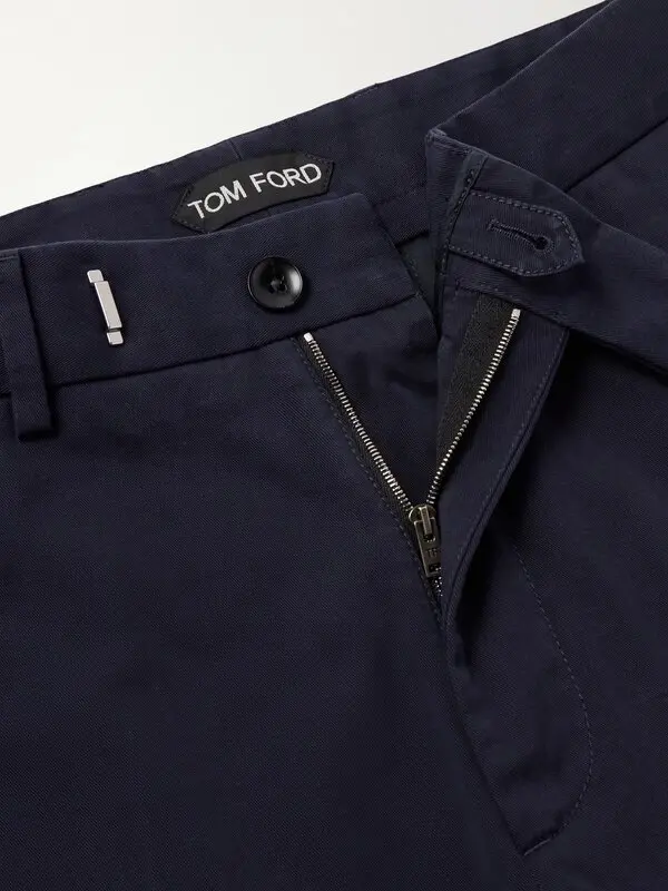 TOM FORD Straight-leg Cotton-blend Twill Shorts