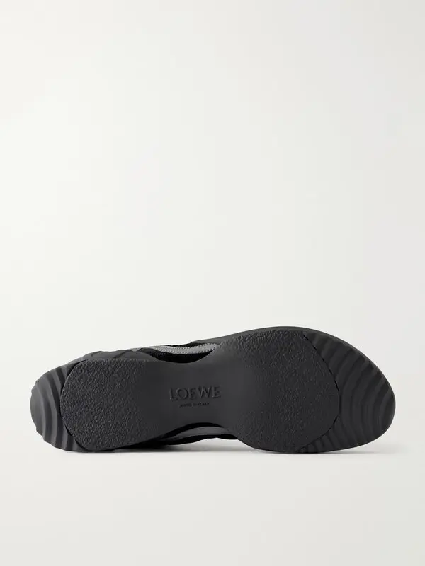 Loewe Grip Suede-trimmed Nylon Sneakers - Black