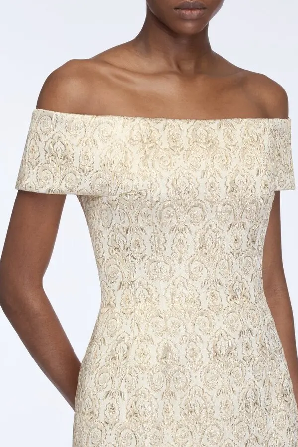 EMILIA WICKSTEAD Antep Dress In Metallic Jacquard