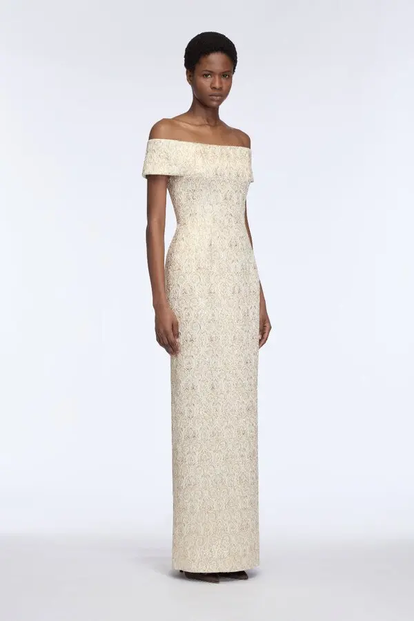EMILIA WICKSTEAD Antep Dress In Metallic Jacquard
