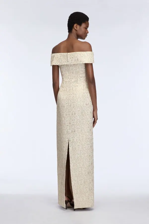 EMILIA WICKSTEAD Antep Dress In Metallic Jacquard