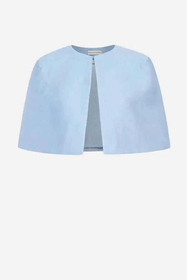 EMILIA WICKSTEAD Domie Cape In Embossed Cloque - Blue