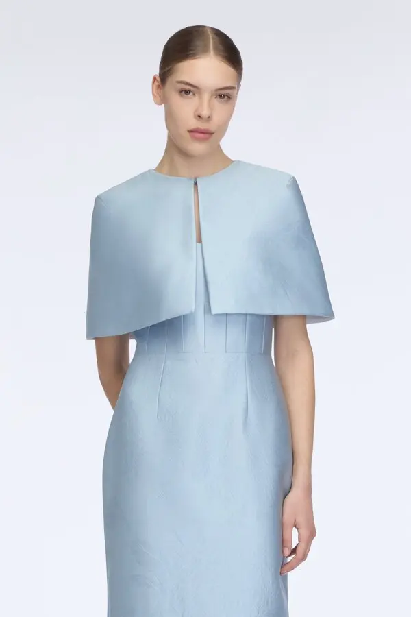EMILIA WICKSTEAD Domie Cape In Embossed Cloqu