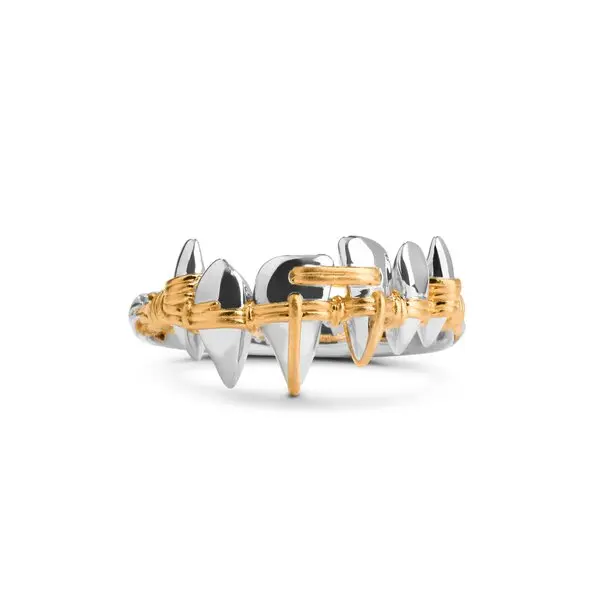 KASUN LONDON Silver / Gold Brace Yourself – Polished White Rodium & Gold - Silver/gold