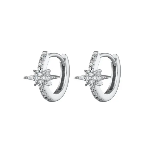 SCREAM PRETTY Starburst Huggie Earrings - Silver